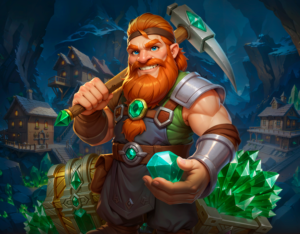 Happy Miner - Game Art Project by Cre8Pics